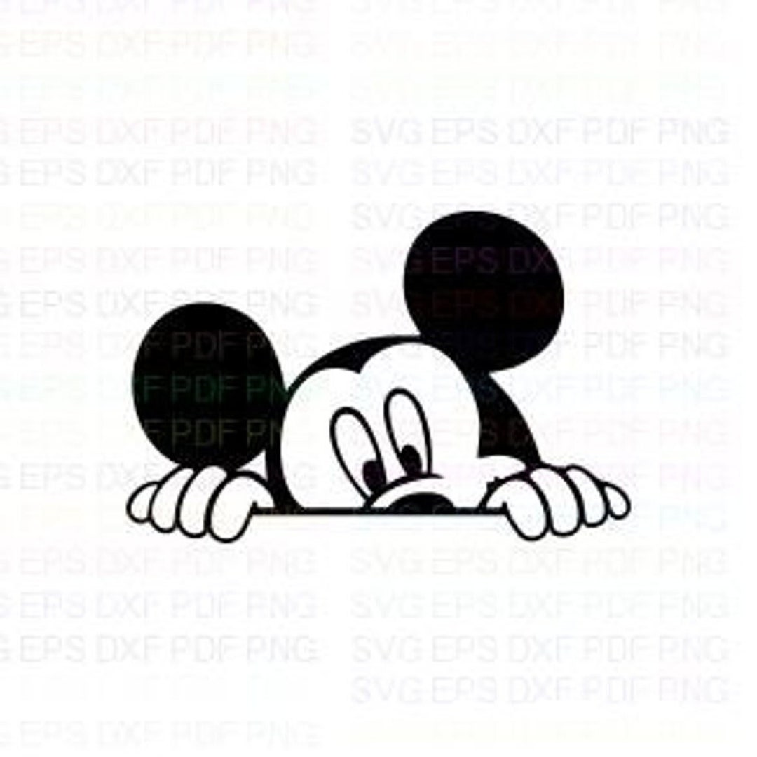 Mickey_peeking_mickey_mouse Svg Dxf Eps Pdf Png, Cricut, Cutting File ...