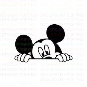 Mickey_peeking_mickey_mouse Svg Dxf Eps Pdf Png, Cricut, Cutting File, Vector, Clipart - Instant ...