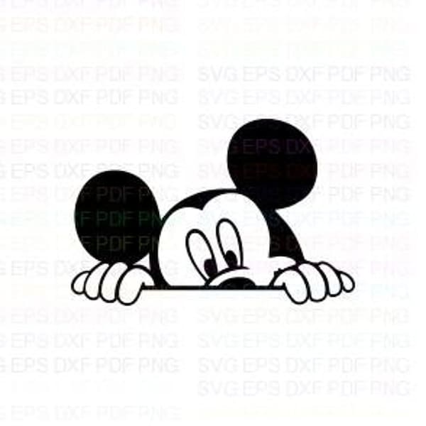 Peeking Mickey Mouse - Etsy