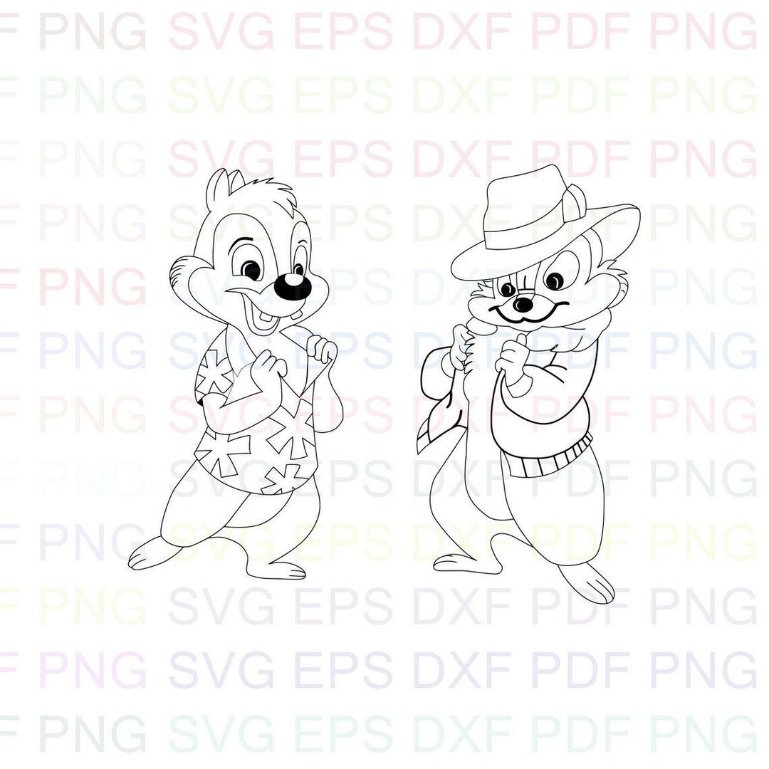 Alvin_and_the_chipmunks_05 Svg Outline Dxf Eps Pdf Png, Cricut, Cutting ...