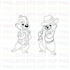 Alvin_and_the_chipmunks_05 Svg Outline Dxf Eps Pdf Png, Cricut, Cutting ...