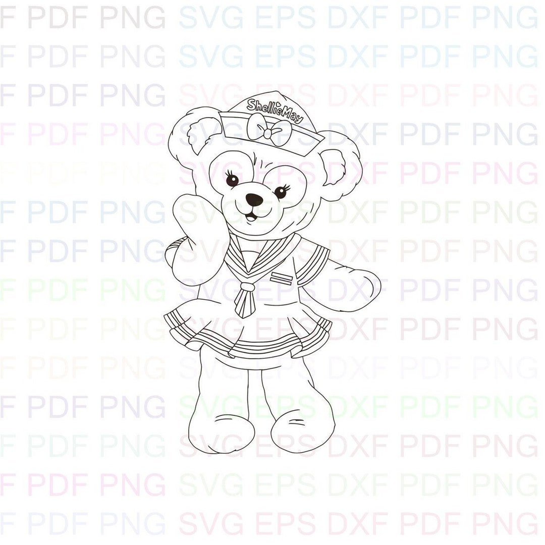 Shellie_may_2_duffy_and_friends Svg Outline Dxf Eps Pdf Png, Cricut ...