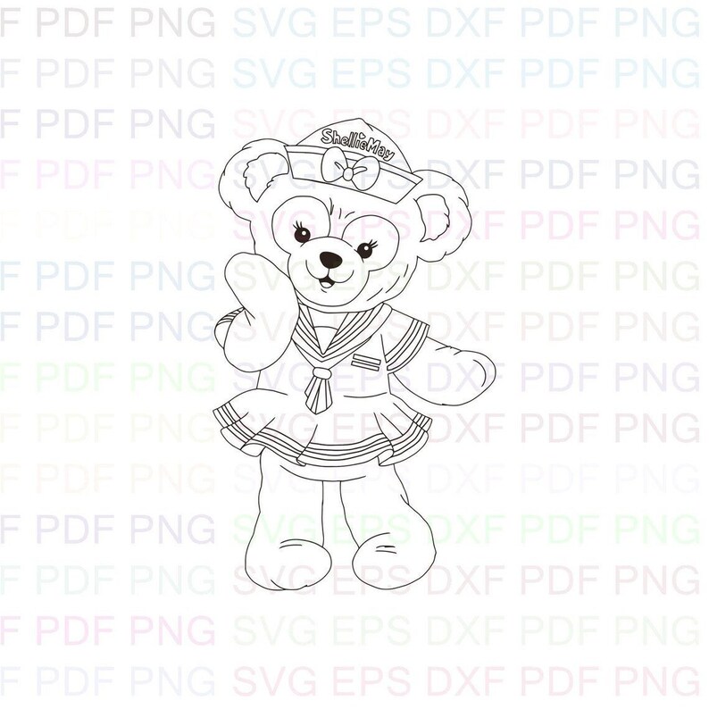 Shellie_may_2_duffy_and_friends Svg Outline Dxf Eps Pdf Png, Cricut ...