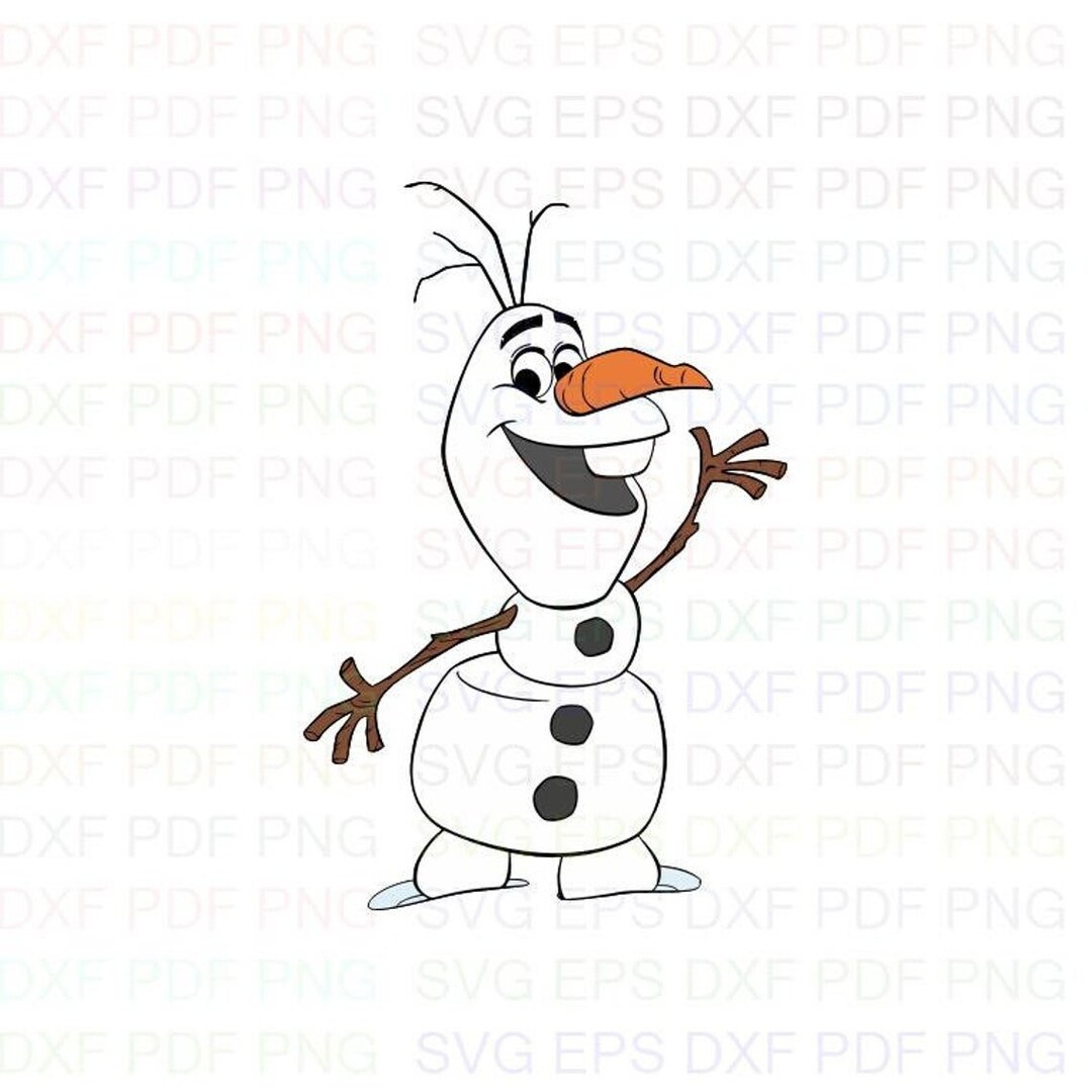 Frozen_olaf_waving Svg Dxf Eps Pdf Png, Cricut, Cutting File, Vector ...