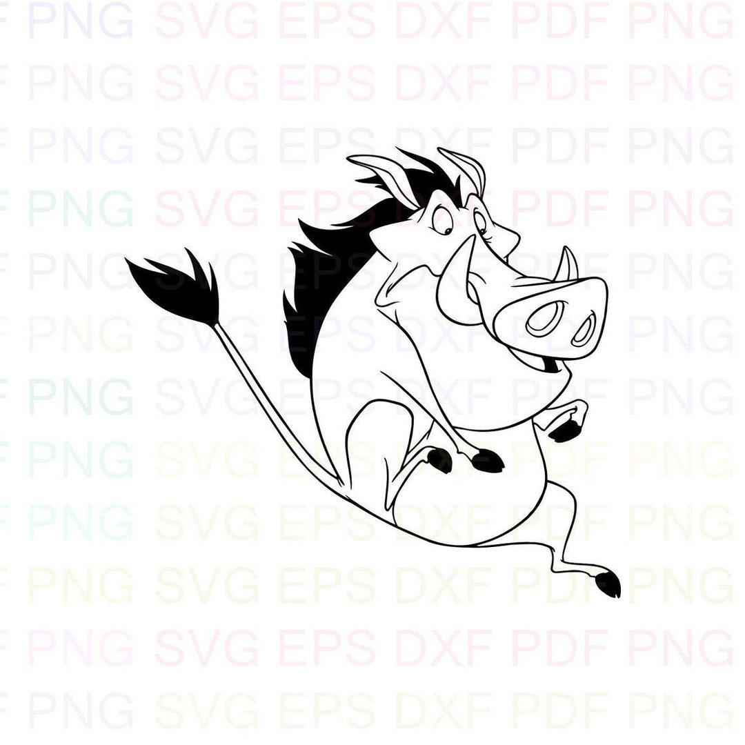 Pumbaa_timon_and_pumbaa_15 Svg Outline Dxf Eps Pdf Png, Cricut, Cutting ...