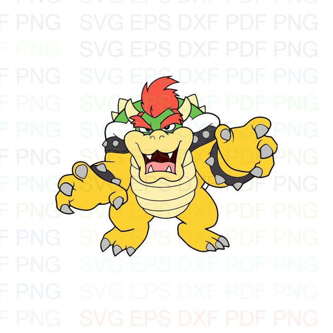 Bowser_super_mario_bros_2 Svg Dxf Eps Pdf Png, Cricut, Cutting File, Vector, Clipart - Instant ...