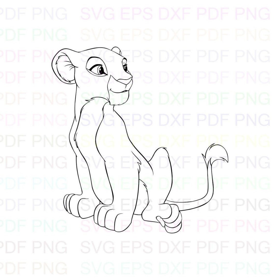 Nala_The_Lion_King_4 svg Umriss Dxf Eps Pdf Png, Cricut, Plotterdatei, Vektor, Clipart - Instant ...