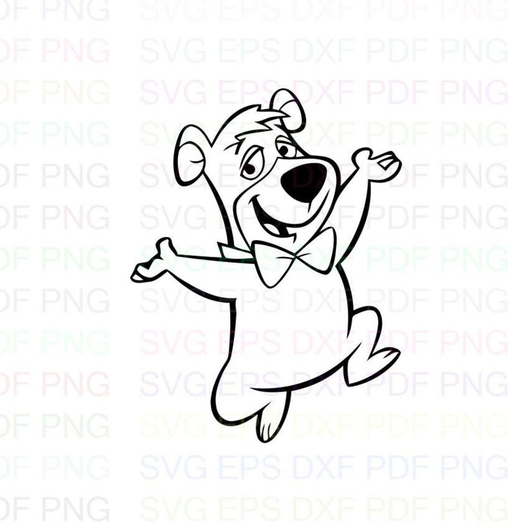 Boo_boo_2_yogi_bear Svg Outline Dxf Eps Pdf Png, Cricut, Cutting File ...