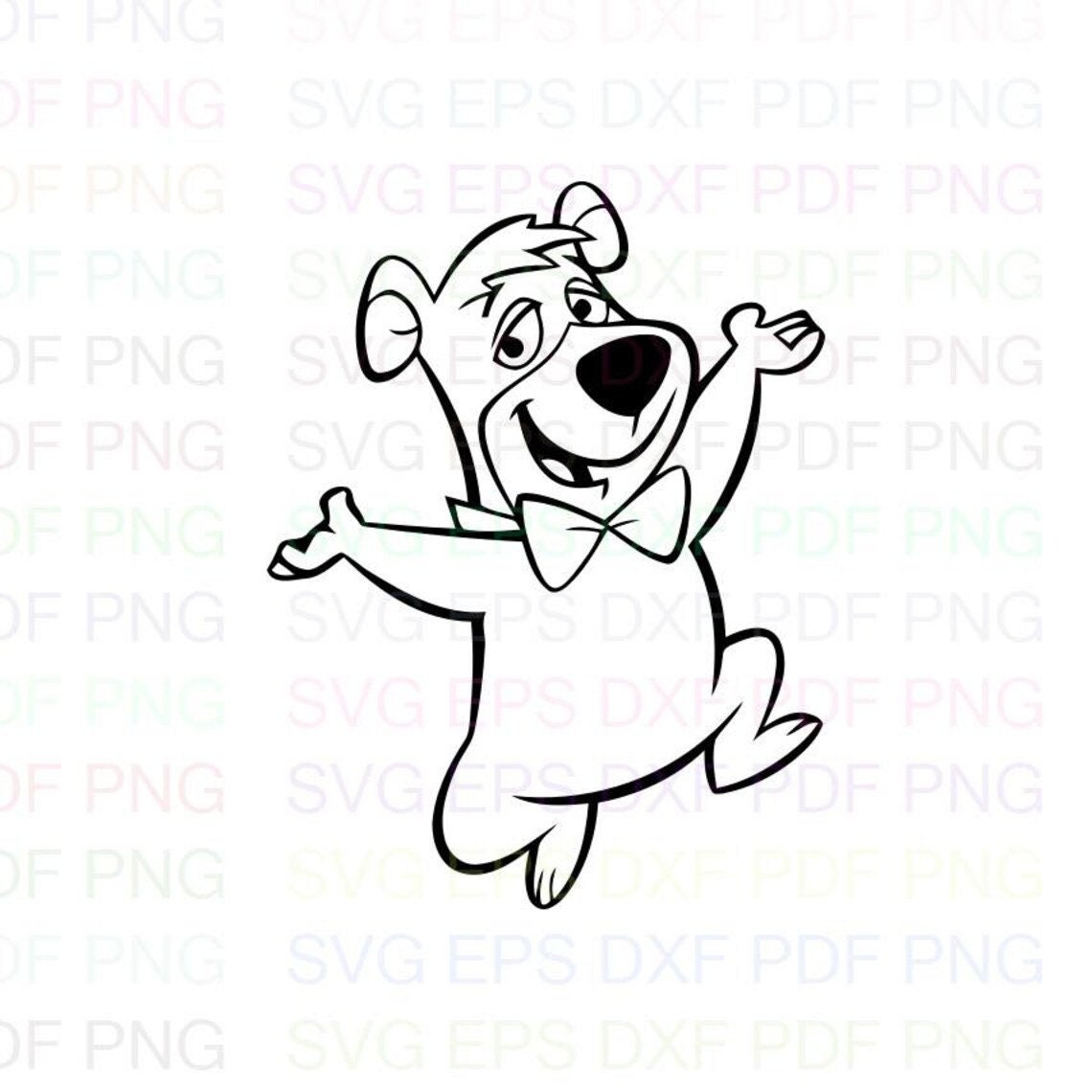 Boo_boo_2_yogi_bear Svg Outline Dxf Eps Pdf Png, Cricut, Cutting File ...