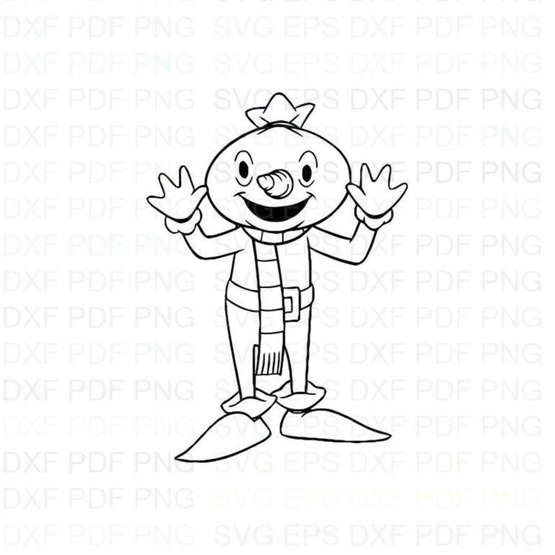 Spud_bob_the_builder Svg Outline Dxf Eps Pdf Png, Cricut, Cutting File ...