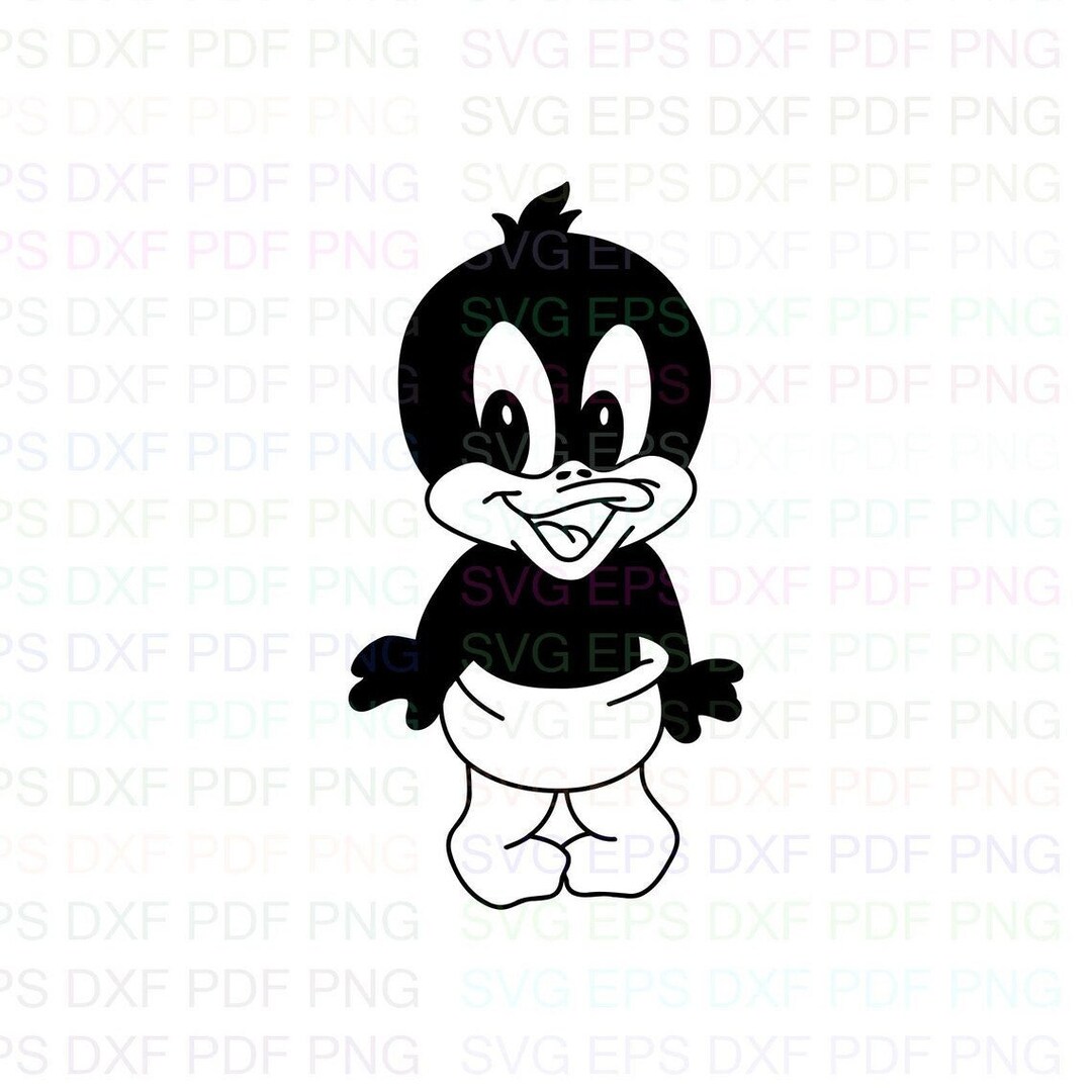 Baby_duffy_baby_looney_tunes Svg Outline Dxf Eps Pdf Png, Cricut ...
