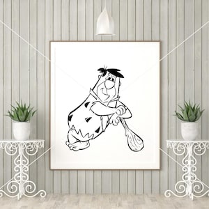 Fred_flintstone_the_flintstones_2 Svg Outline Dxf Eps Pdf Png, Cricut ...