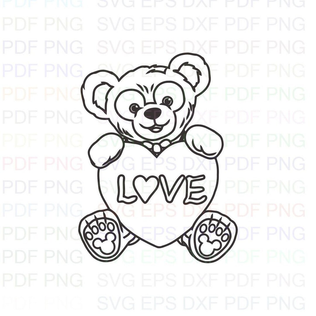 Duffy_the_bear_love_duffy_and_friends Svg Outline Dxf Eps Pdf Png ...