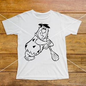 Fred_flintstone_the_flintstones_2 Svg Outline Dxf Eps Pdf Png, Cricut ...
