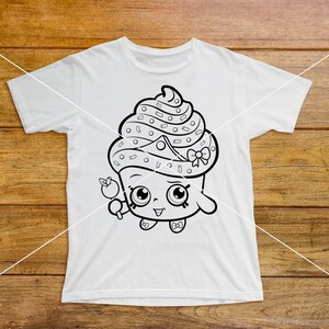 Cupcake_queen_shopkins Svg Outline Dxf Eps Pdf Png, Cricut, Cutting ...