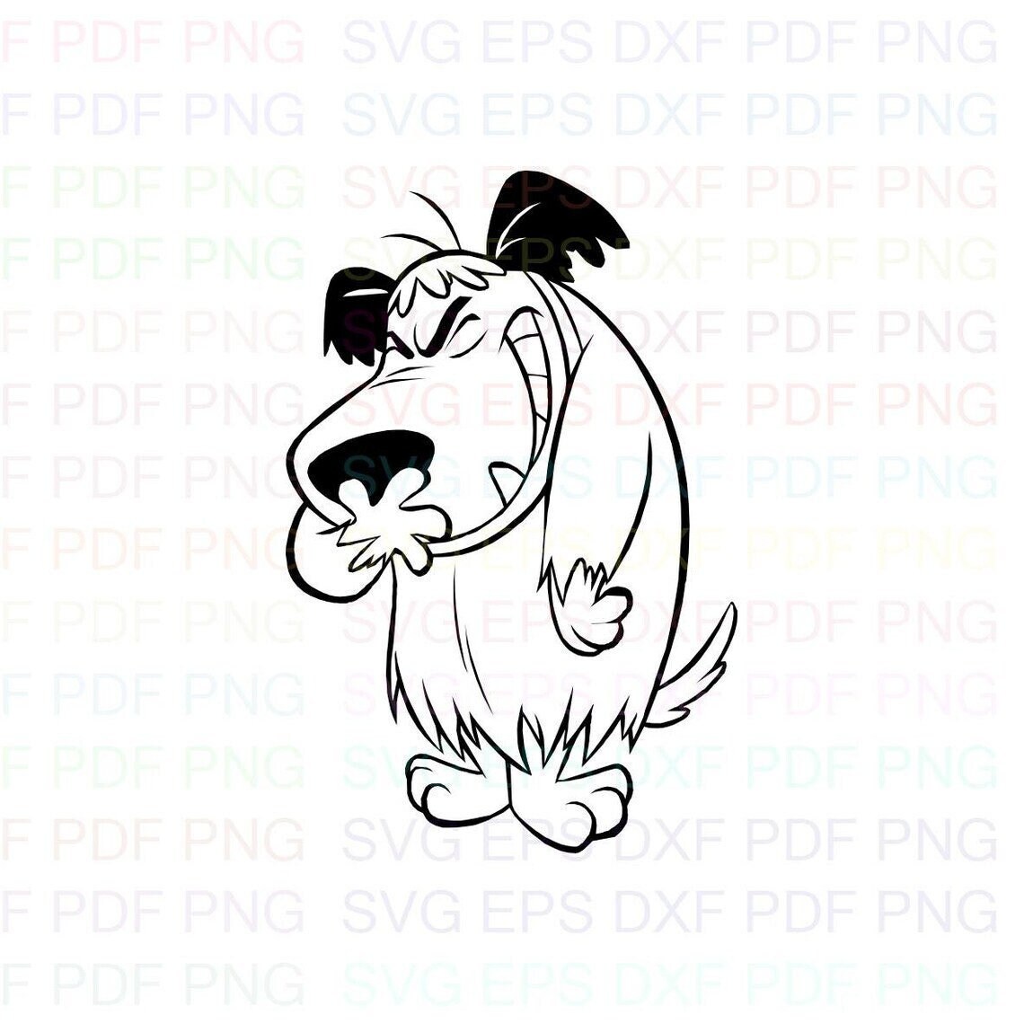Muttley_the_wacky_races Svg Outline Dxf Eps Pdf Png, Cricut, Cutting ...