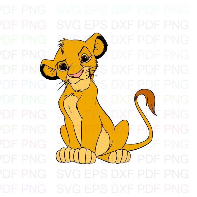 Simba_the_lion_king_2 Svg Dxf Eps Pdf Png, Cricut, Cutting File, Vector ...
