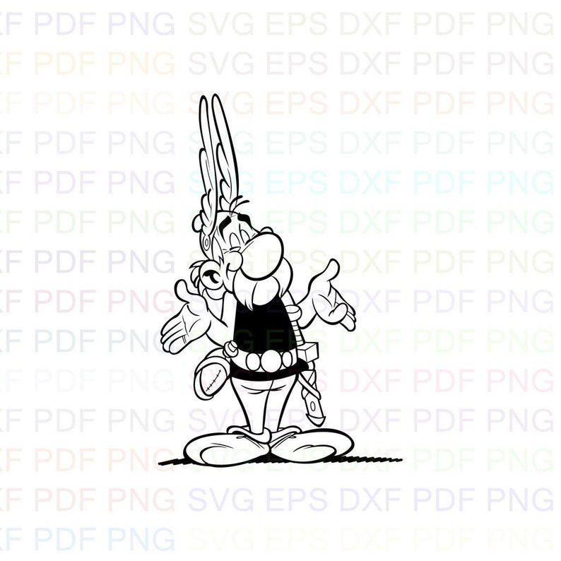 Asterix_0010 Svg Outline Dxf Eps Pdf Png, Cricut, Cutting File, Vector ...