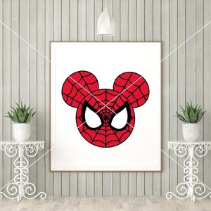 Spider_man_mickey_mouse_circle Svg Dxf Eps Pdf Png, Cricut, Cutting ...