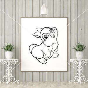 Thumper_happy Svg Outline Dxf Eps Pdf Png, Cricut, Cutting File, Vector ...