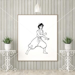 Aladdin_svg Svg Outline Dxf Eps Pdf Png, Cricut, Cutting File, Vector ...