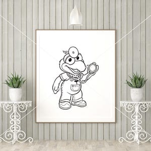 Gonzo_muppet_babies Svg Outline Dxf Eps Pdf Png, Cricut, Cutting File ...