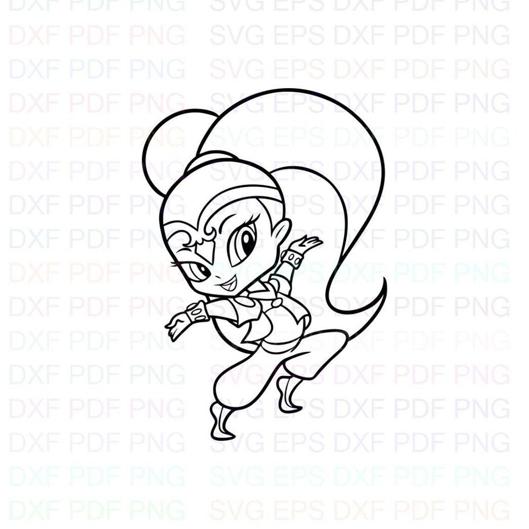 Shine_shimmer_and_shine Svg Outline Dxf Eps Pdf Png, Cricut, Cutting ...
