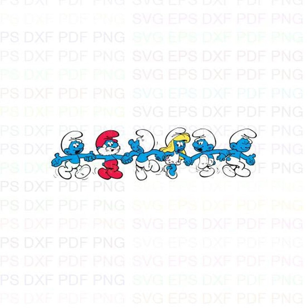 Smurfs_1 Svg Dxf Eps Pdf Png, Cricut, Cutting File, Vector, Clipart ...