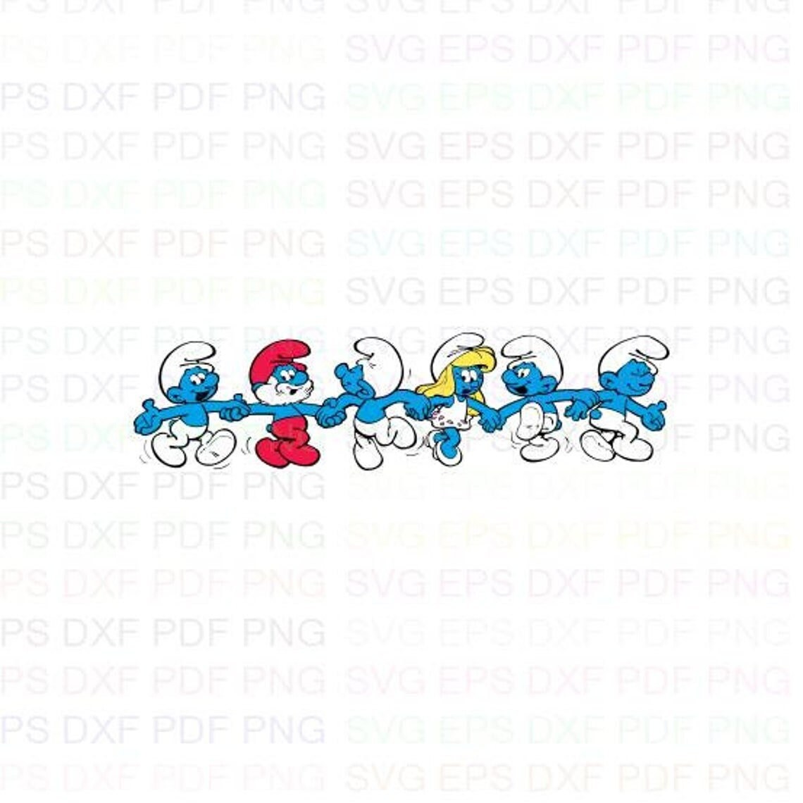 Smurfs_1 Svg Dxf Eps Pdf Png, Cricut, Cutting File, Vector, Clipart ...
