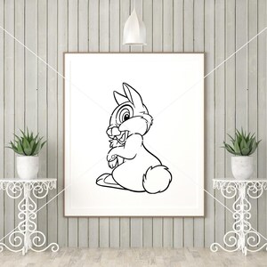 Thumper_smiling Svg Outline Dxf Eps Pdf Png, Cricut, Cutting File ...