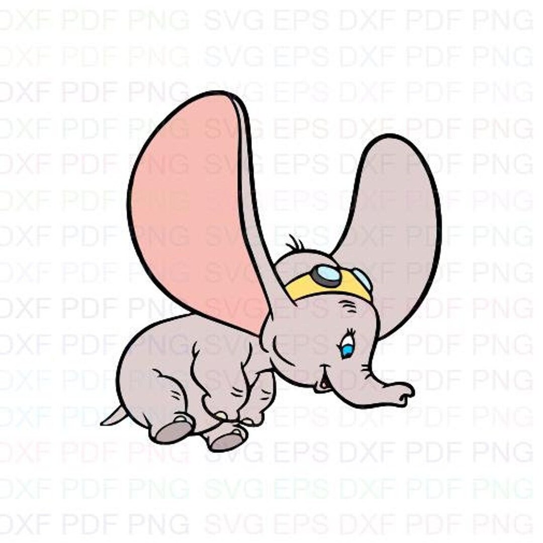 Dumbo_flying_with_goggles Svg Dxf Eps Pdf Png, Cricut, Cutting File ...