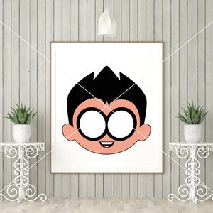 Robin_face_teen_titans_go Svg Dxf Eps Pdf Png, Cricut, Cutting File ...