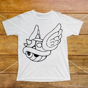 Koopa_troopa_super_mario_2 Svg Outline Dxf Eps Pdf Png, Cricut, Cutting ...