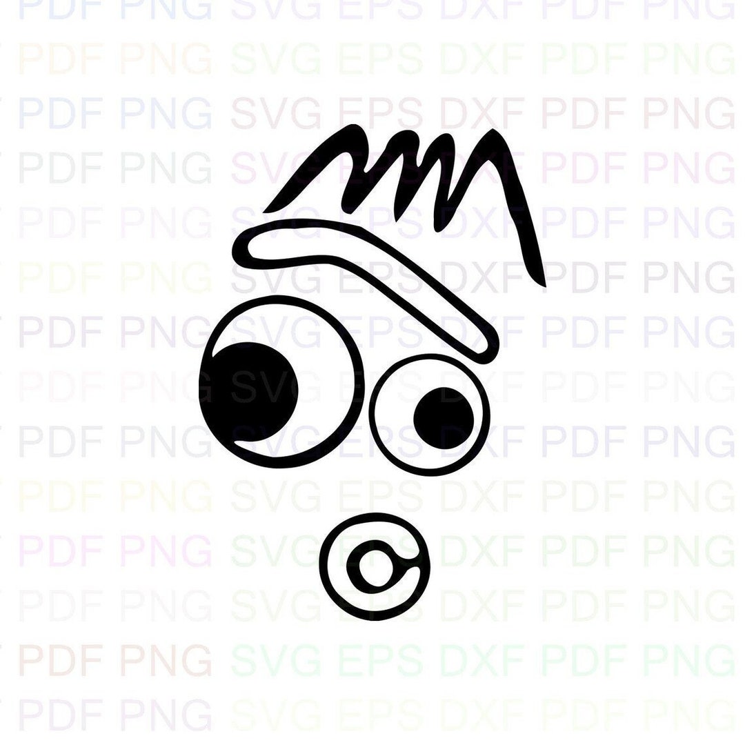 Forky_face_3_toy_story Svg Outline Dxf Eps Pdf Png, Cricut, Cutting ...