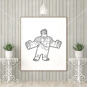 Wreckit_wreck_it_ralph Svg Outline Dxf Eps Pdf Png, Cricut, Cutting ...