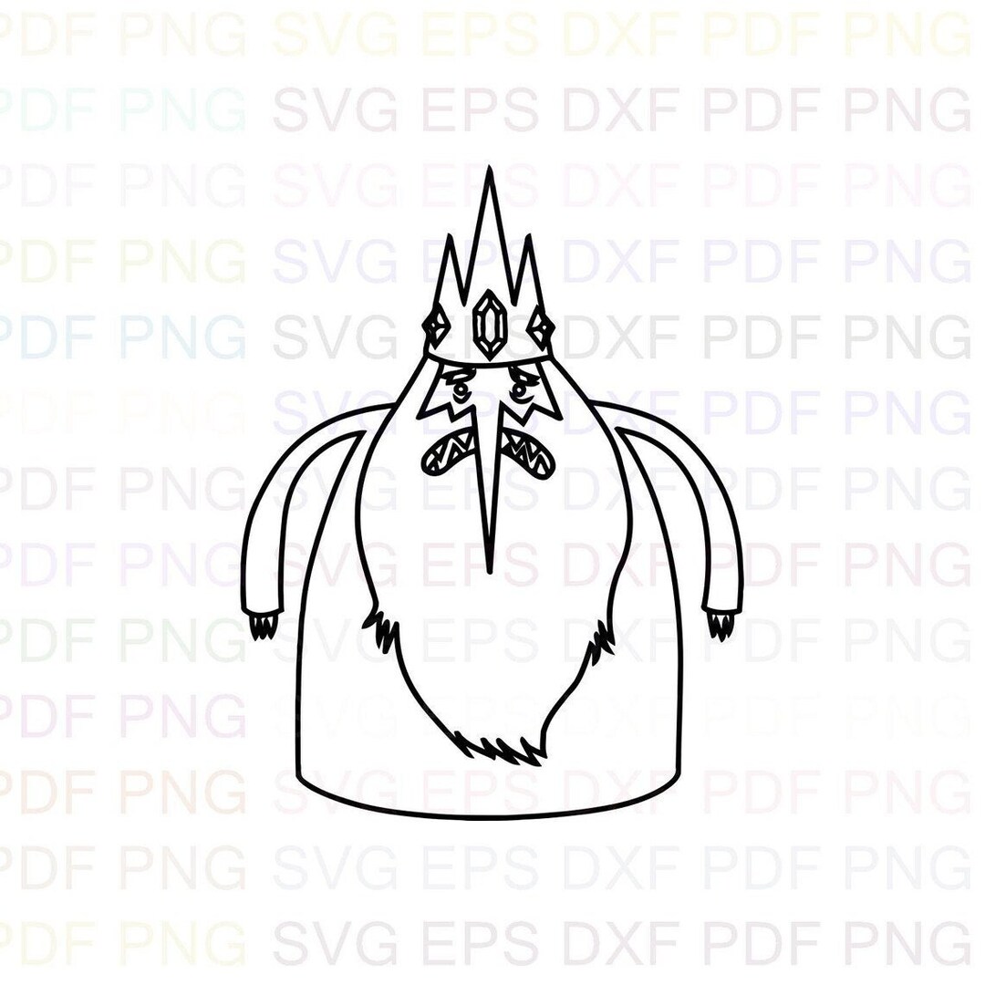Ice_king_adventure_time Svg Outline Dxf Eps Pdf Png, Cricut, Cutting ...