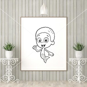 Goby_bubble_guppies Svg Outline Dxf Eps Pdf Png, Cricut, Cutting File ...