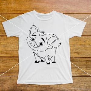 Pua_moana Svg Outline Dxf Eps Pdf Png, Cricut, Cutting File, Vector ...