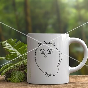 Gidget_the_secret_life_of_pets Svg Outline Dxf Eps Pdf Png, Cricut ...