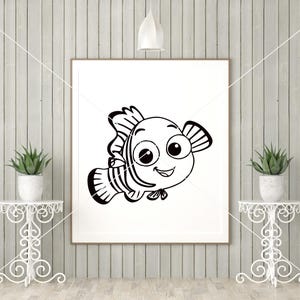 Finding_nemo Svg Outline Dxf Eps Pdf Png, Cricut, Cutting File, Vector ...