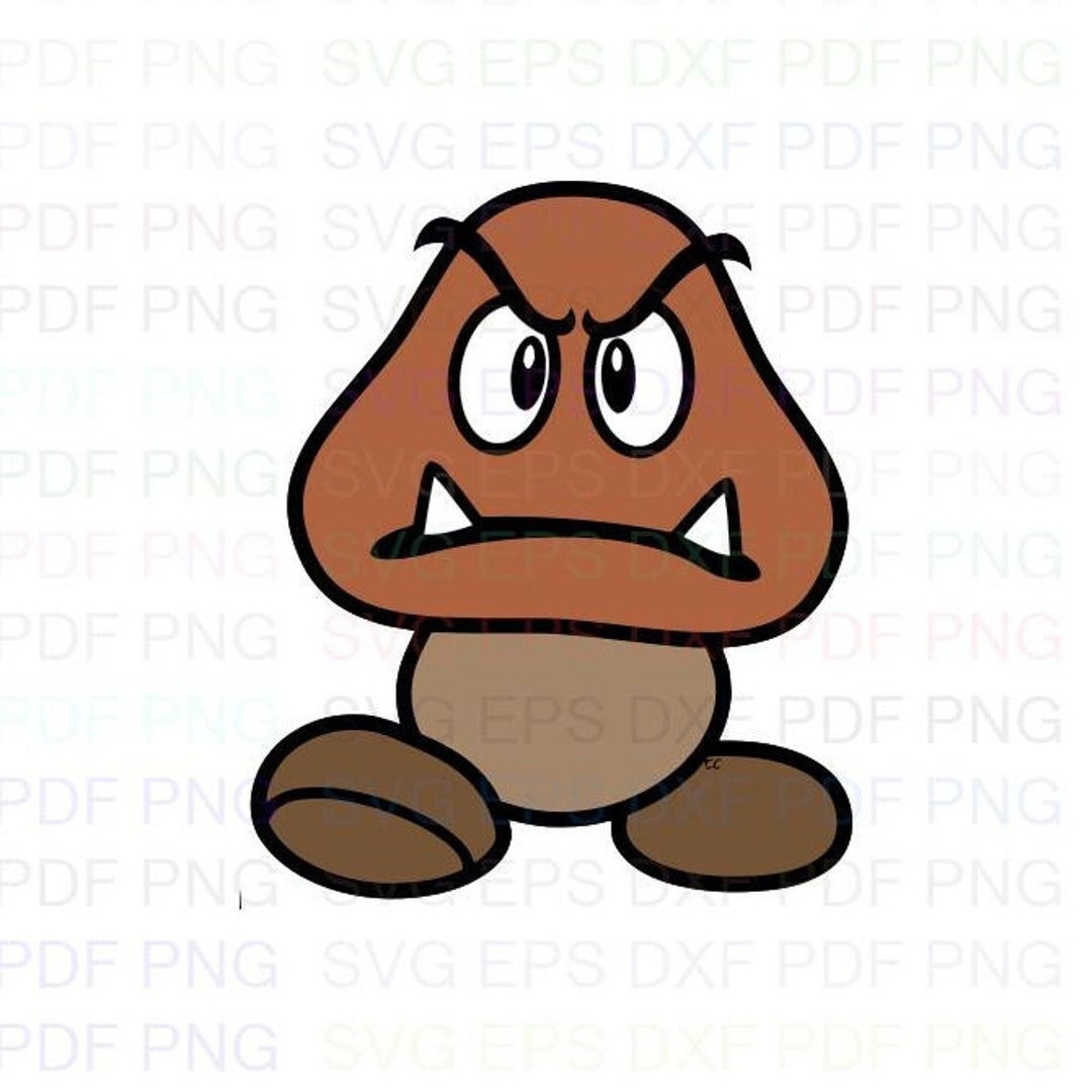 Goomba_super_mario Svg Dxf Eps Pdf Png, Cricut, Cutting File, Vector ...