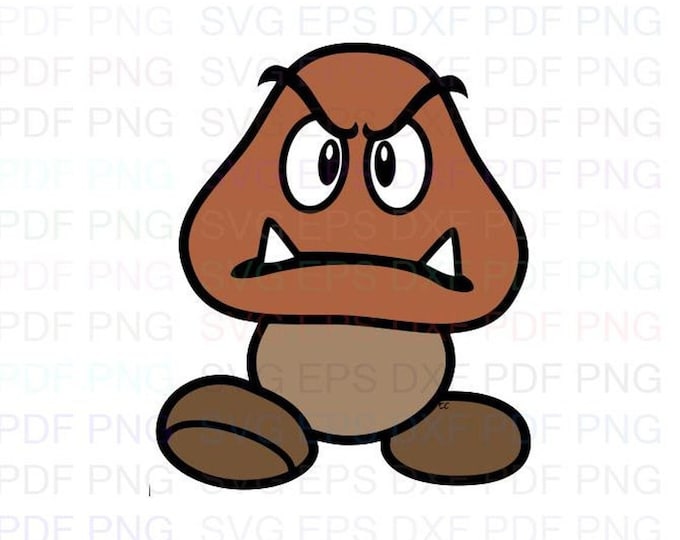 Goomba Mario SVG for Craft Machines Cricut Cameo Silhouette - Etsy Canada