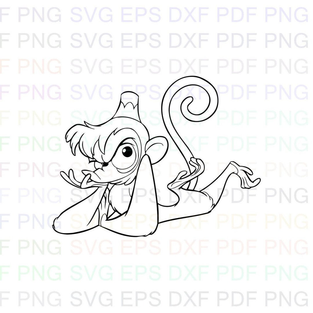 Abu_aladdin Svg Outline Dxf Eps Pdf Png, Cricut, Cutting File, Vector ...