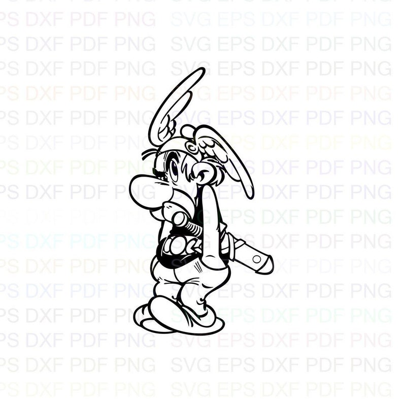 Asterix_0006 Svg Outline Dxf Eps Pdf Png, Cricut, Cutting File, Vector ...