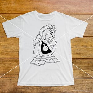 Cogsworth_beauty_beast Svg Outline Dxf Eps Pdf Png, Cricut, Cutting ...
