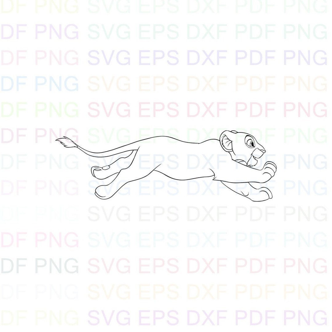 Nala_the_lion_king_2 Svg Outline Dxf Eps Pdf Png, Cricut, Cutting File ...