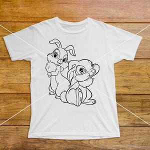 Thumper_miss_bunny Svg Outline Dxf Eps Pdf Png, Cricut, Cutting File ...