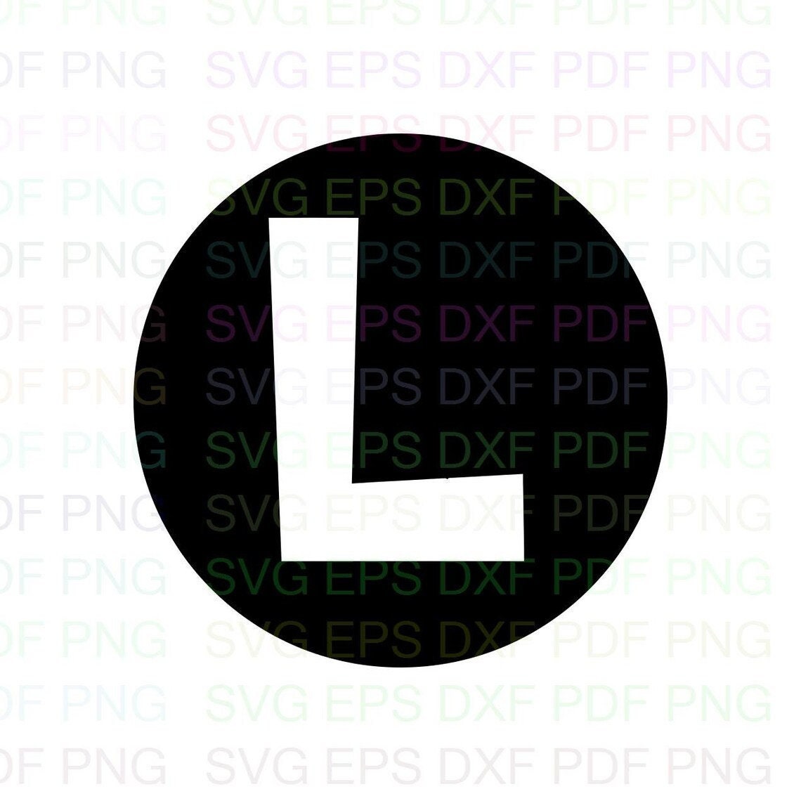 Luigi_logo_l_super_mario_bros Svg Outline Dxf Eps Pdf Png, Cricut ...