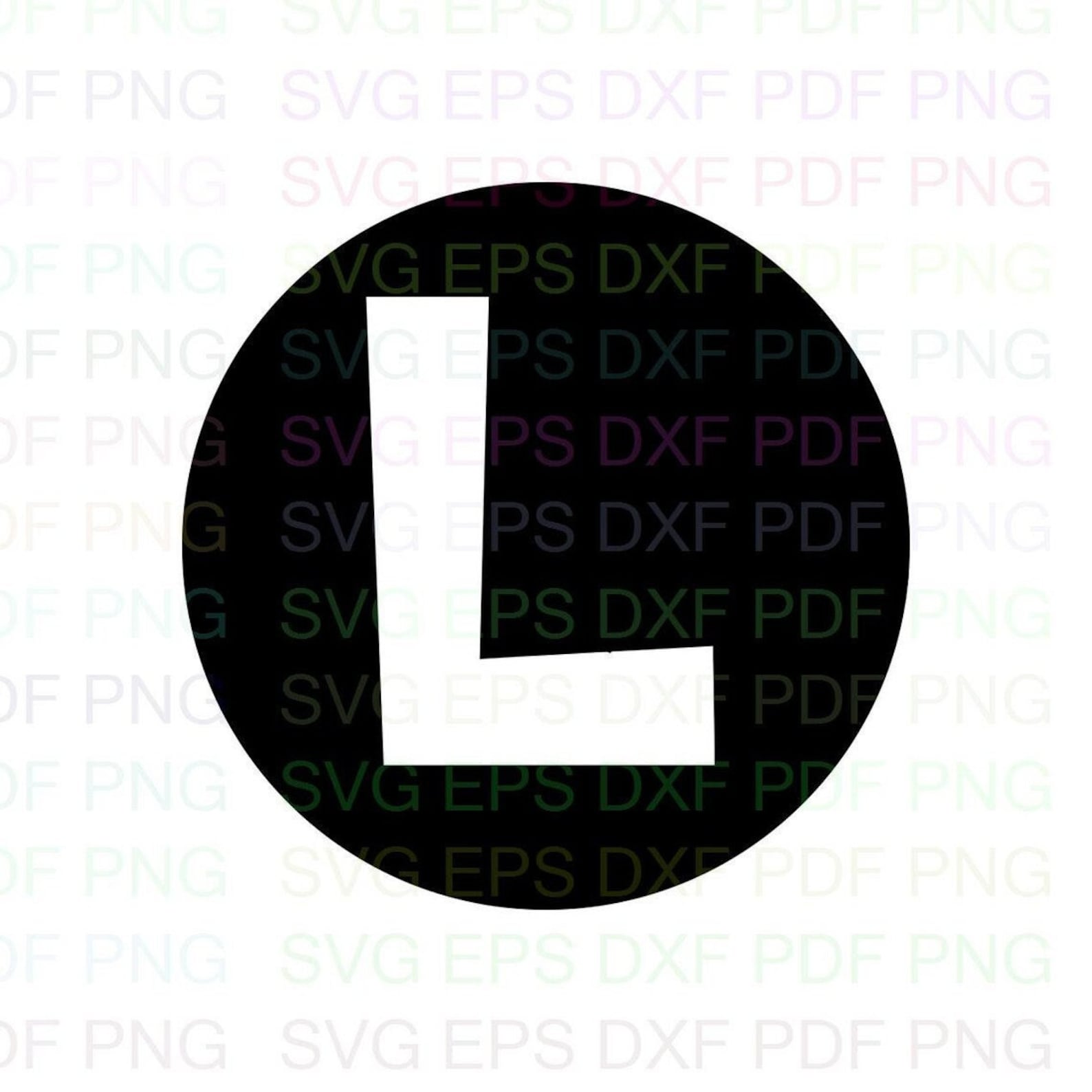 Luigi_logo_l_super_mario_bros Svg Outline Dxf Eps Pdf Png, Cricut ...