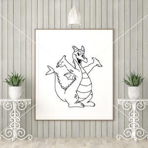 Figment_a_small_purple_dragon Svg Outline Dxf Eps Pdf Png, Cricut ...